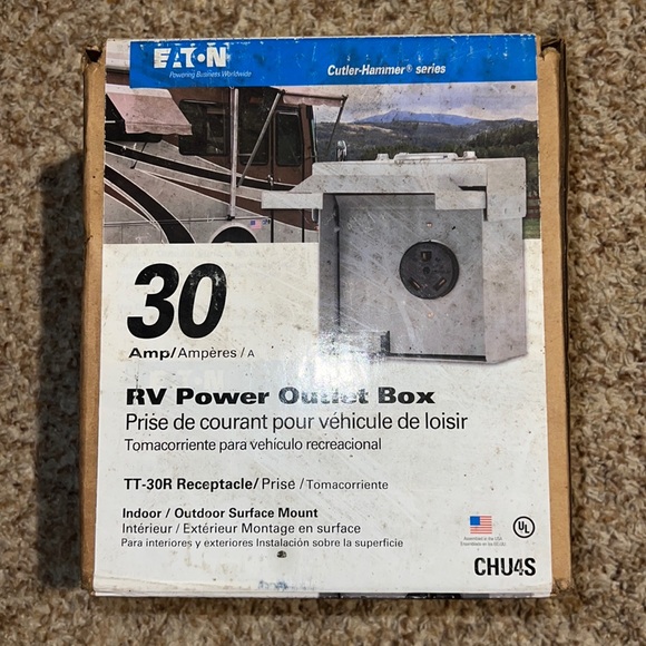 Other | Eaton Chu4s Power Outlet Panel 3a 125250vac 3p 4w Surface Mount ...